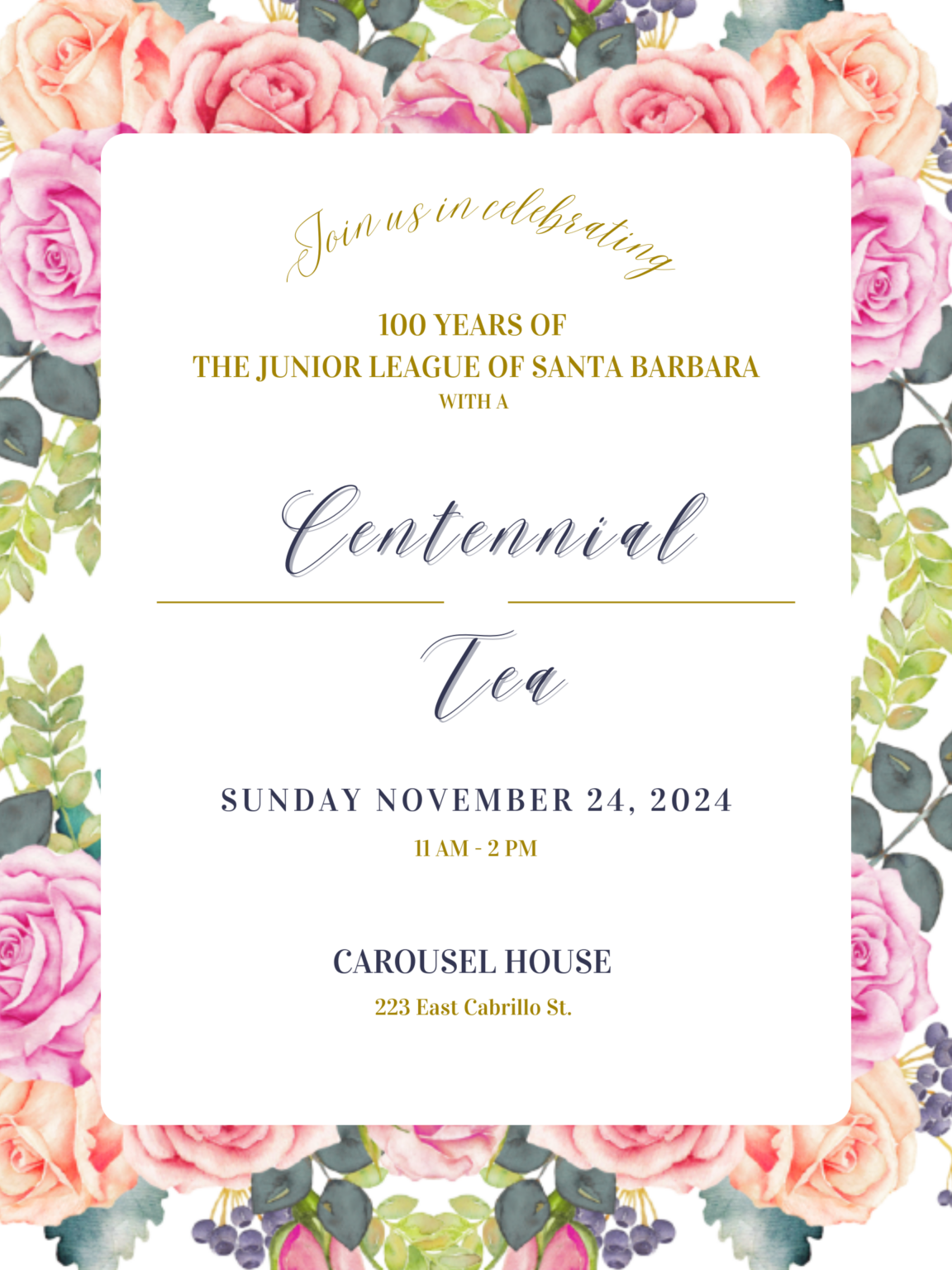 Centennial Tea - The Junior League of Santa Barbara
